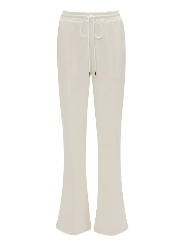 JW Anderson Flared Crepe Trousers - Ivory