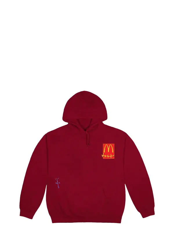 TRAVIS SCOTT X Mcdonald's Live From Utopia Sticker Hoodie - Red