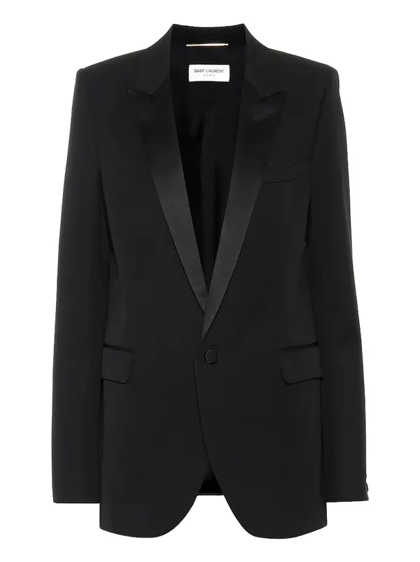 Saint Laurent Virgin Wool Blazer - Black