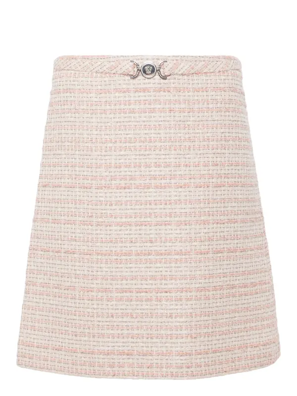 Versace Tweed Miniskirt - Pink