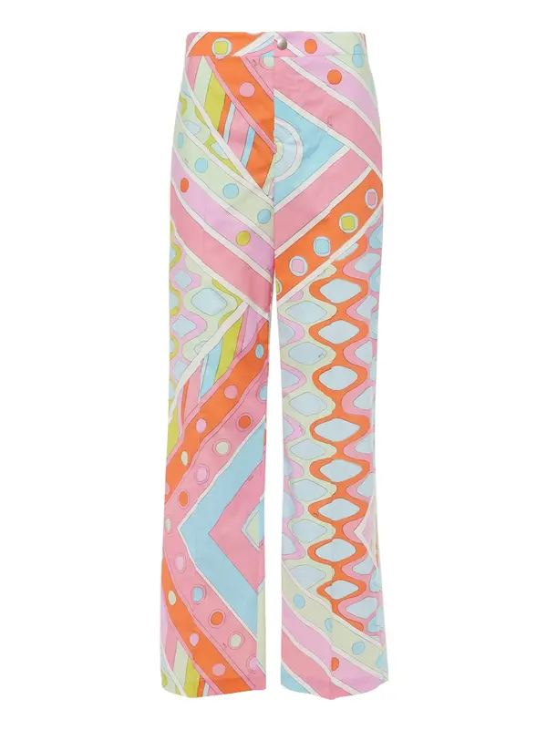 Emilio Pucci Vivara Mid-rise Straight Pants - Multicoloured