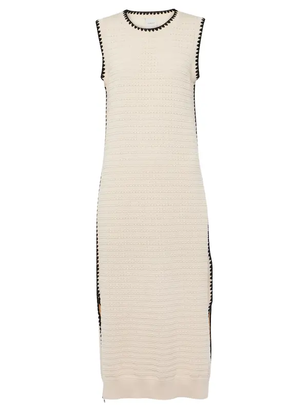 Varley Dwight Knitted Midi Dress - Neutrals