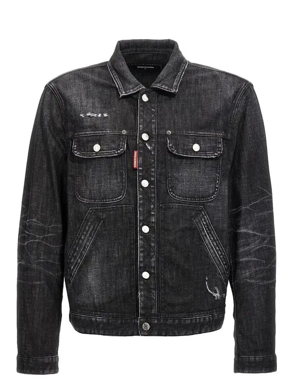 Dsquared2 Boxy Jean Jacket - Black