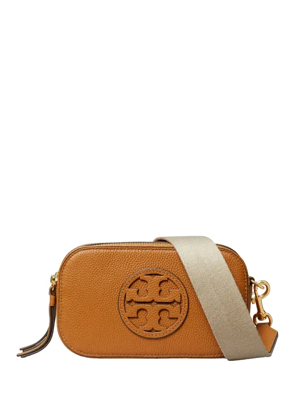 Tory Burch Mini Miller Leather Crossbody Bag - Classic Chestnut