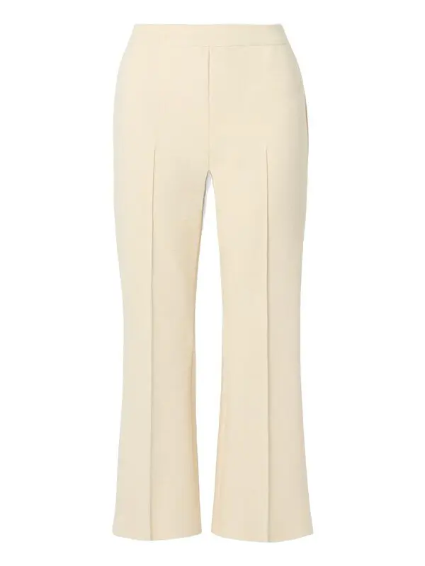 HIGH SPORT Kick Cropped Flared Pants - Neutrals
