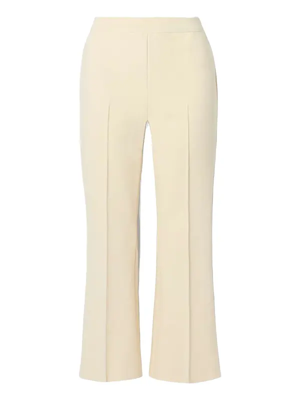 HIGH SPORT Kick Cropped Flared Pants - Off-white