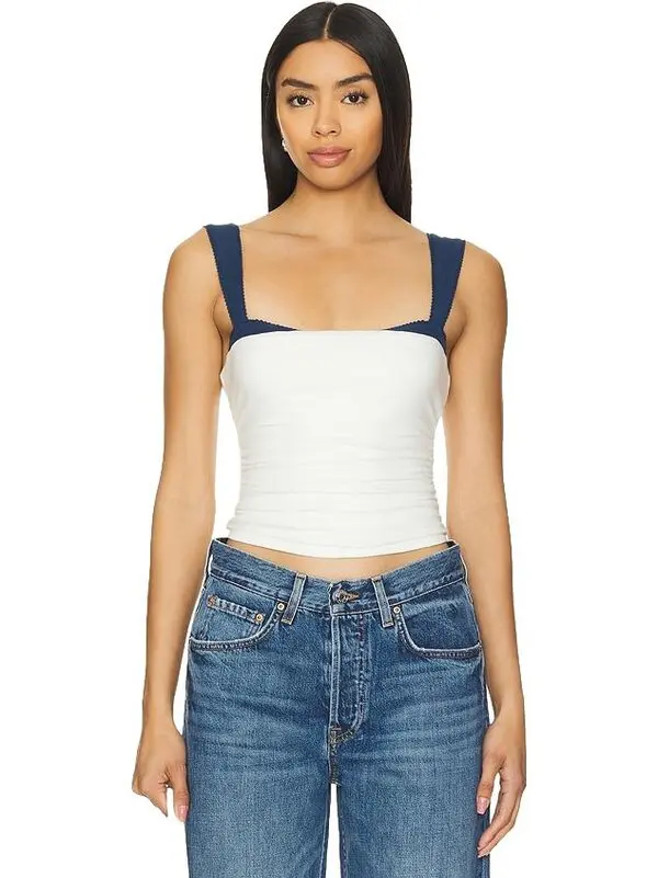 Free People Two Tone Tank - White Combo