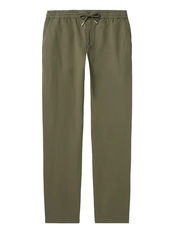 Mr P. James Straight-leg Twill Trousers - Green