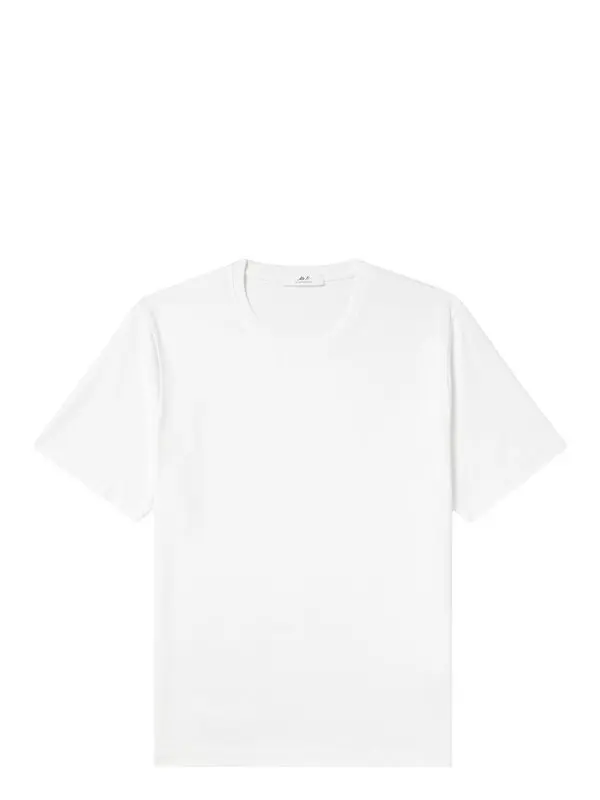 Mr P. Relaxed-fit Organic And Recycled Cotton-jersey T-shirt - White