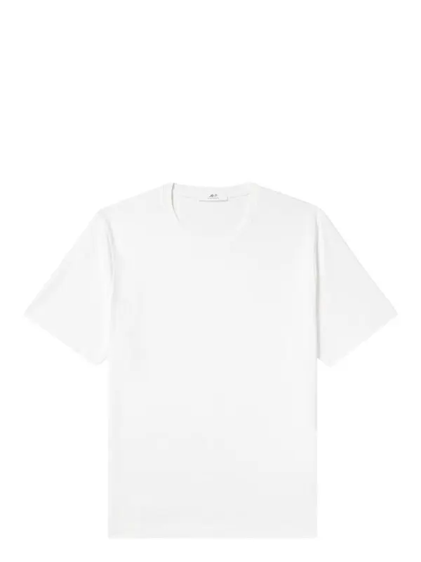 Mr P. Relaxed-fit Organic And Recycled Cotton-jersey T-shirt - White