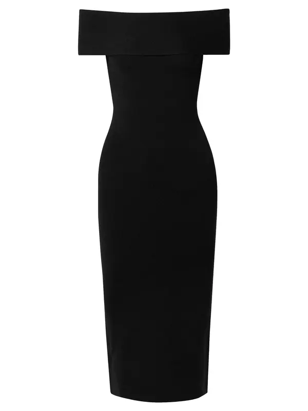 Altuzarra Marceau Off-the-shoulder Midi Dress - Black