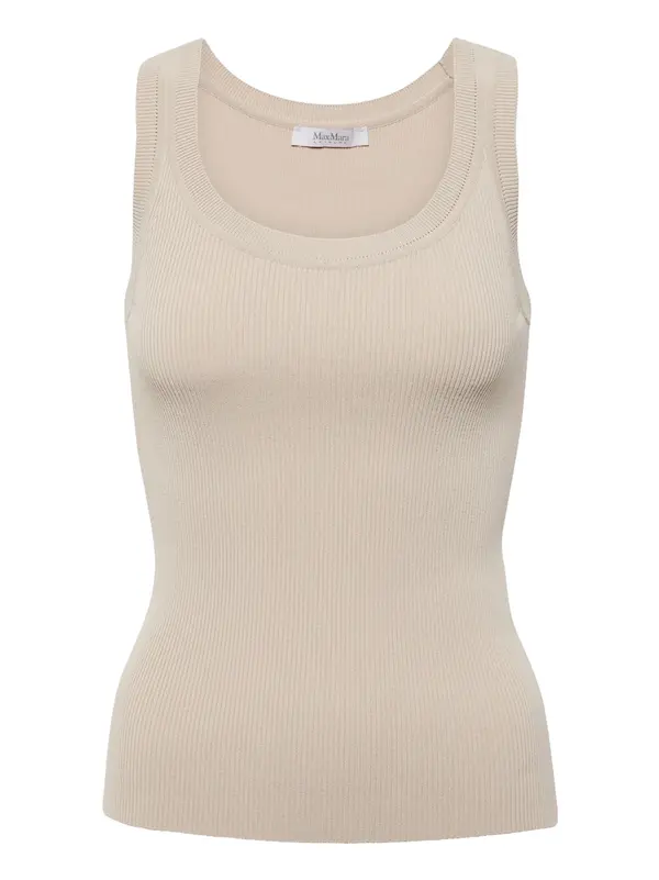 Max Mara Siro Ribbed-knit Tank Top - Brown