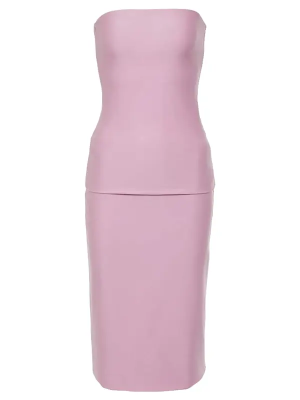 Sportmax Strapless Jersey Midi Dress - Purple