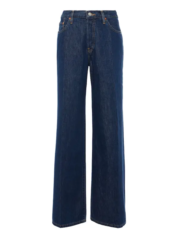 RE/DONE Palazzo Mid-rise Wide-leg Jeans - Blue