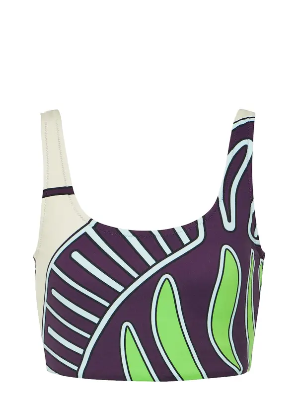 Tory Burch Zebra-printed Sports Bra - Purple