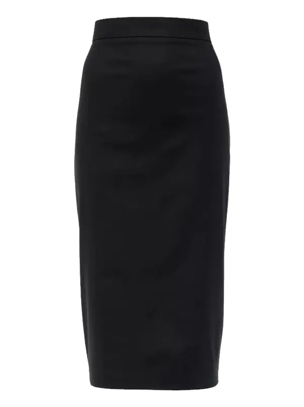Max Mara Eden Cotton-blend Pencil Skirt - Black