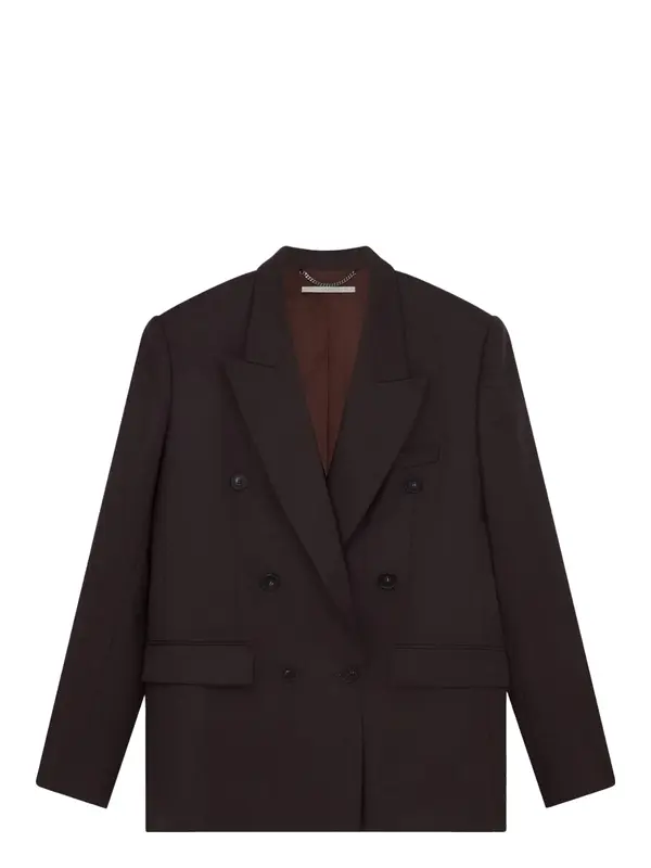Stella McCartney Double-breasted Wool Blazer - Brown