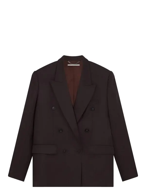 Stella McCartney Double-breasted Wool Blazer - Brown