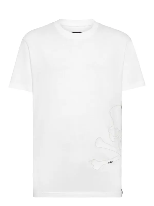 Philipp Plein Skull&bones-print Cotton T-shirt - White