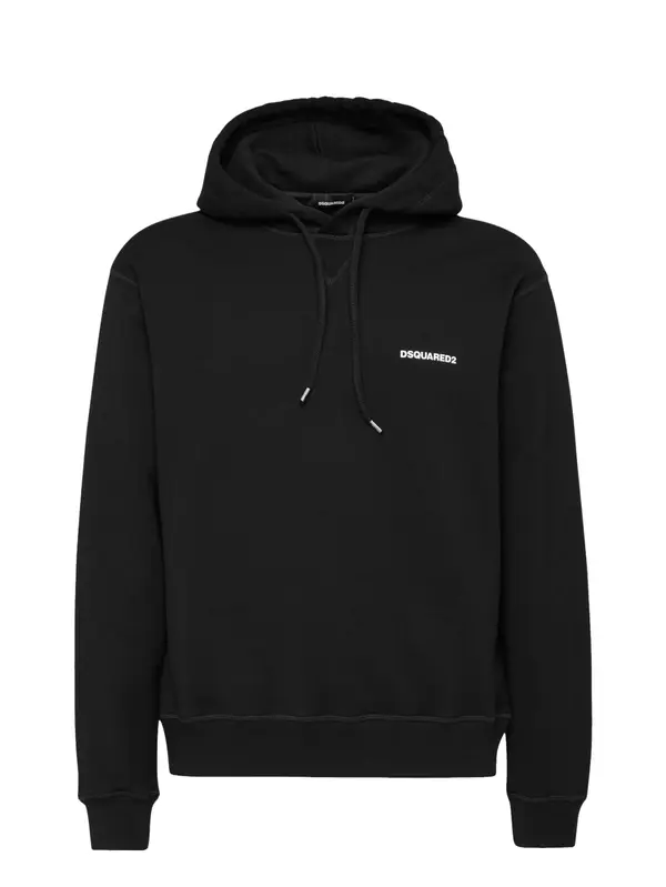 Dsquared2 Logo-print Cotton Hoodie - Black