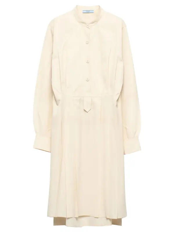 Prada Gradient-effect Silk Midi Dress - Neutrals