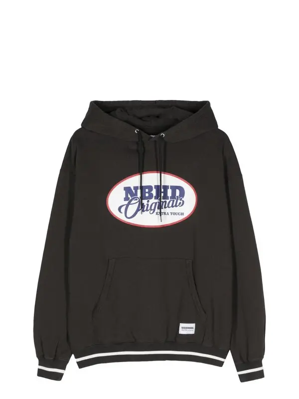 NEIGHBORHOOD College Ls Logo-print Hoodie - Black