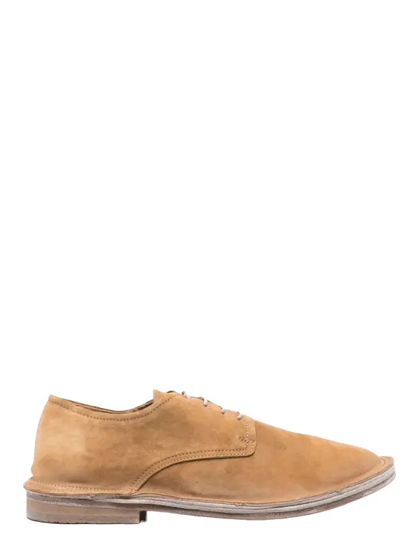 Moma Lace-up Suede Derby Shoes - Brown