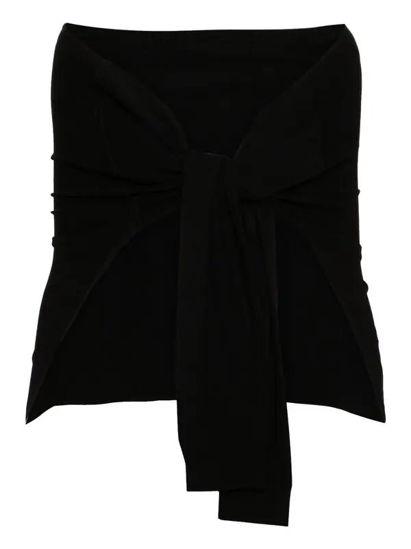 Rokh Faux-sleeves Knitted Cardigan - Black