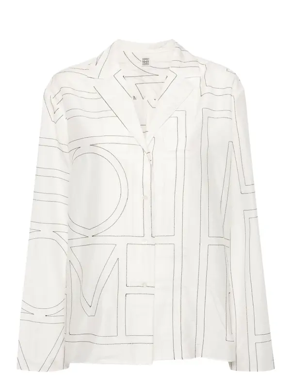 TOTEME Monogram-embroidered Shirt - White