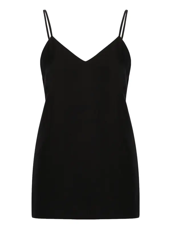 TOTEME Crepe V-neck Tank Top - Black