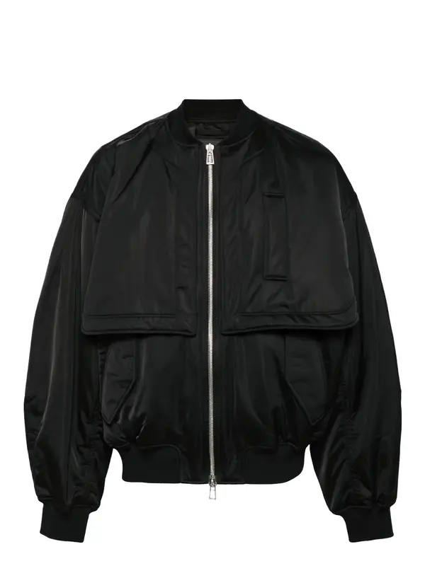 SONGZIO Loose Fit Bomber Jacket - Black