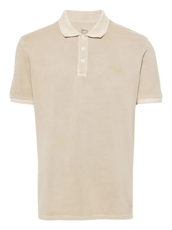 Woolrich Mackinack Logo-embroidered Polo Shirt - Neutrals