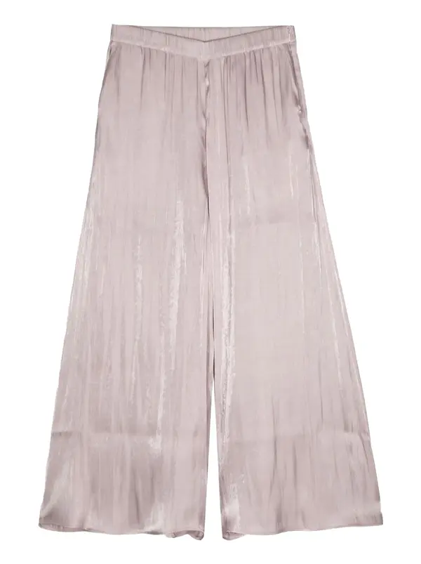 B+AB Laminated Wide-leg Cropped Trousers - Purple