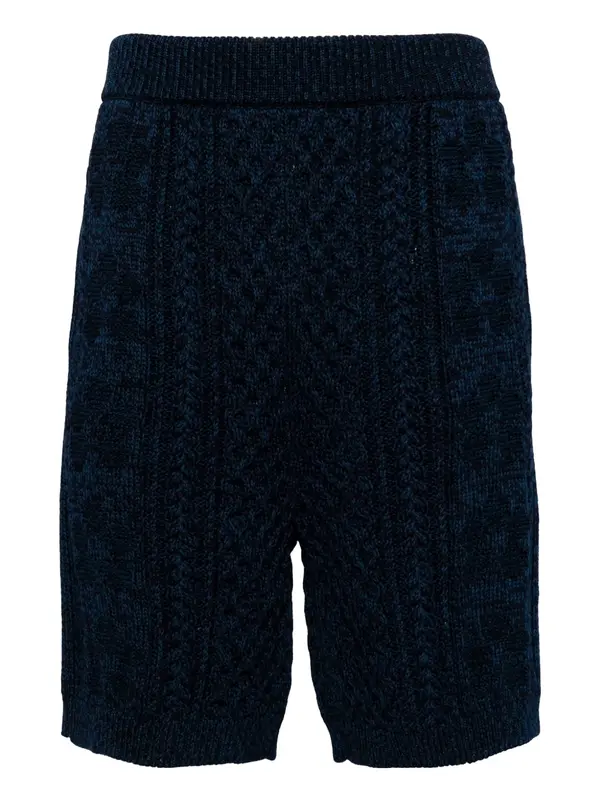 Marni Knitted Knee-length Shorts - Blue