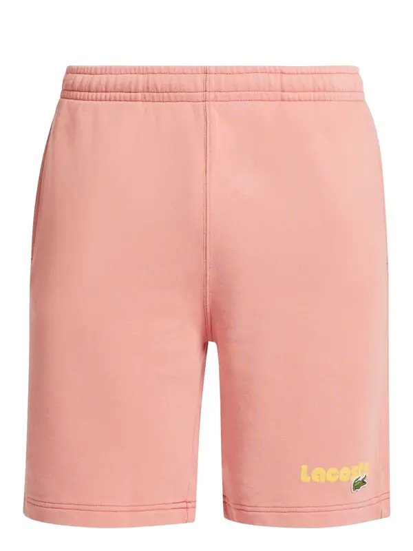 Lacoste Logo-print Organic Cotton Track Short - Pink