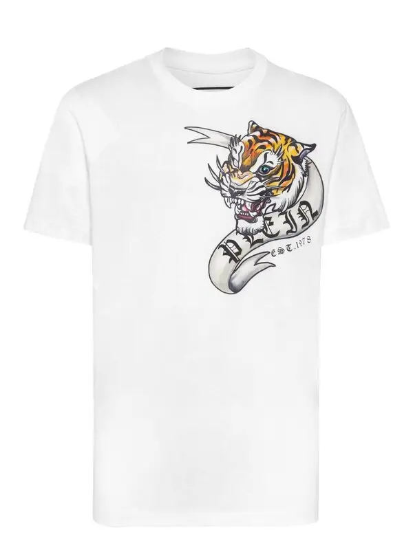 Philipp Plein Graphic-print Cotton T-shirt - White