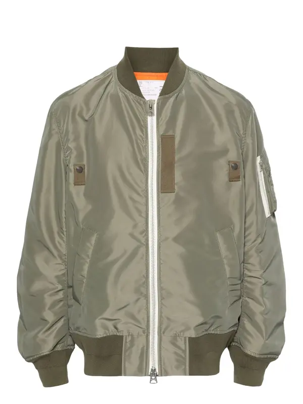 Sacai Zip-up Bomber Jacket - Green