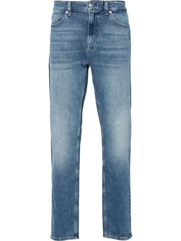 Calvin Klein Mid-rise Tapered Jeans - Blue