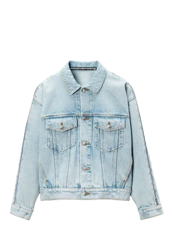 Alexander Wang Zip-sleeved Denim Jacket - Blue