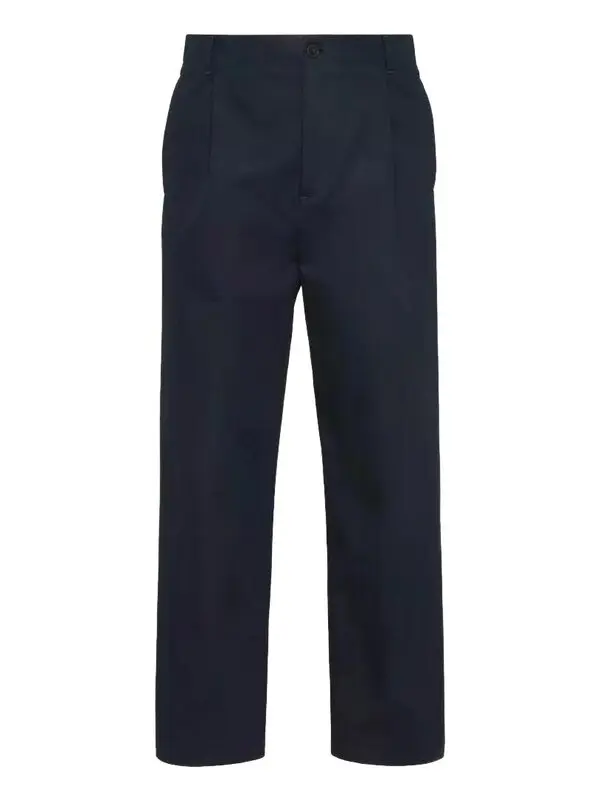 Valentino Garavani Cotton Gabardine Trousers - Blue