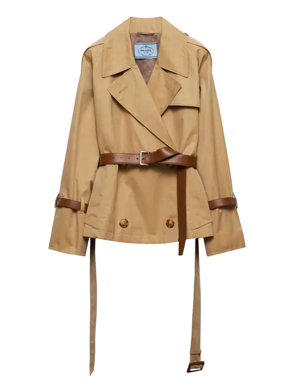 Prada Belted Trench Jacket - Brown
