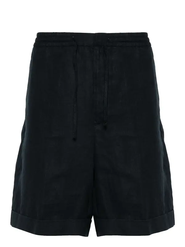 Canali Linen Bermuda Shorts - Blue
