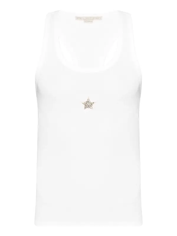 Stella McCartney Star-appliqué Tank Top - White