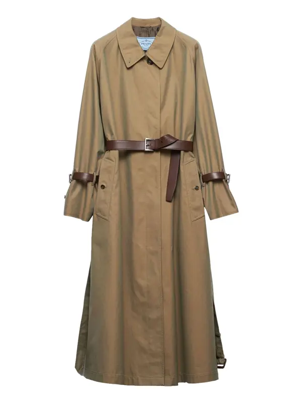 Prada Belted Trench Coat - Neutrals