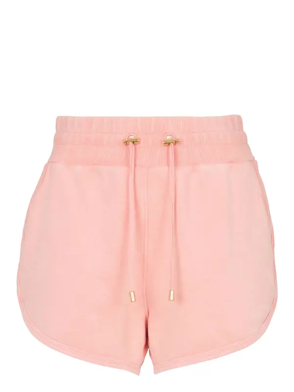 Balmain Embroidered Logo Shorts - Pink