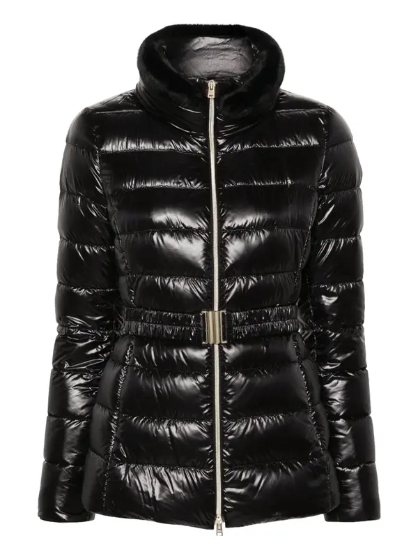 Herno Belted Padded Down Jacket - Black