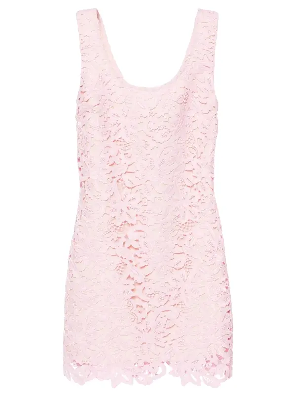 SELF-PORTRAIT Guipure-lace Mini Dress - Pink