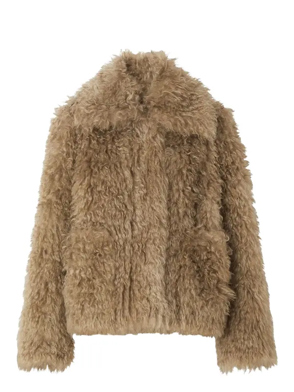Burberry Mohair-blend Oversized Jacket - Neutrals