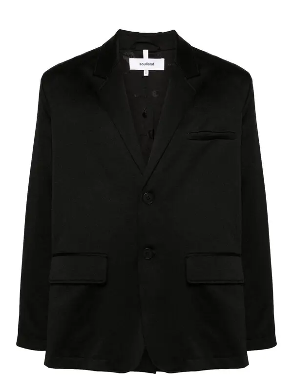 SOULLAND Gabe Single-breasted Blazer - Black