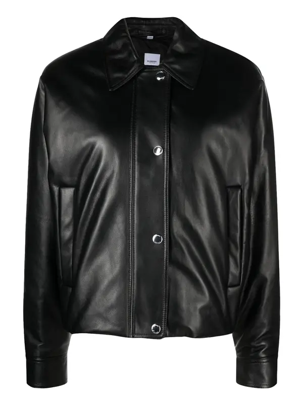 Burberry Two-pocket Leather Jacket - Black